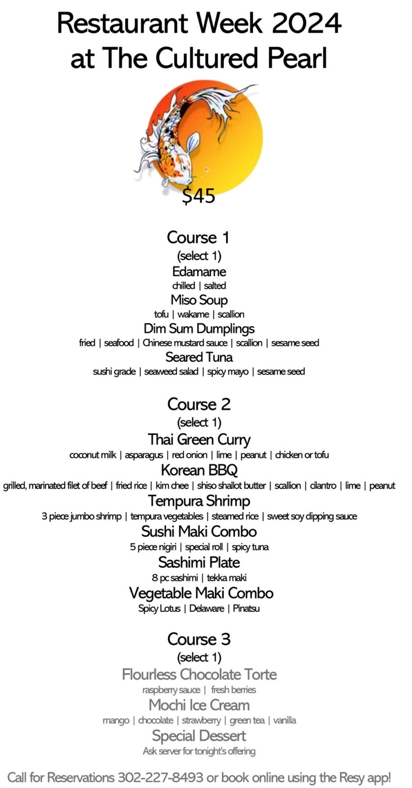 Restaurant Week 2024 at The Cultured Pearl - The Cultured Pearl